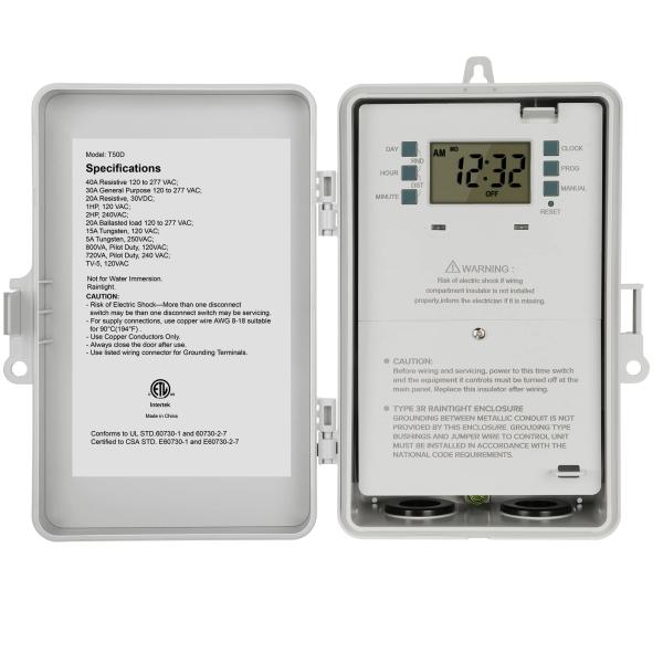 商品名:  Suraielec Pool Timer, 7-Day Digital Pool Pump Timer Switch, 120, 240, 277 VAC, Heavy Duty 40 AMP, 2HP, 24 Hour Pro...