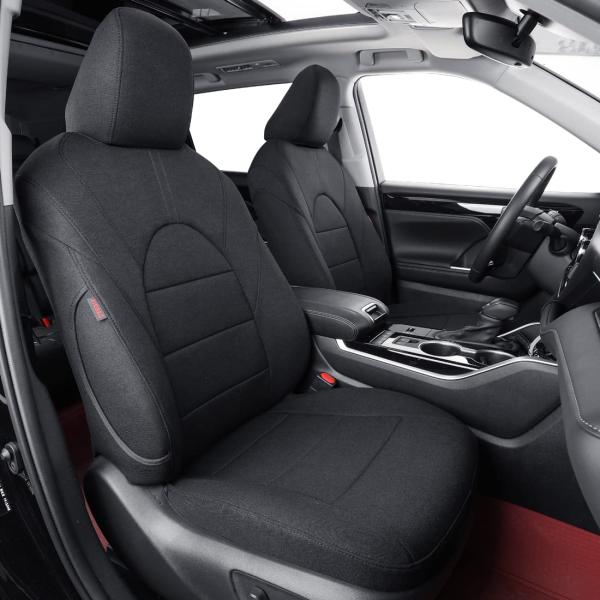 商品名: Coverdream カスタムシートカバー トヨタハイランダー2014 2015 2016 2017 2018 2019に対応 3列 2列目 40/60分割 (ブラック、フルセット) coverdream Custom Seat ...