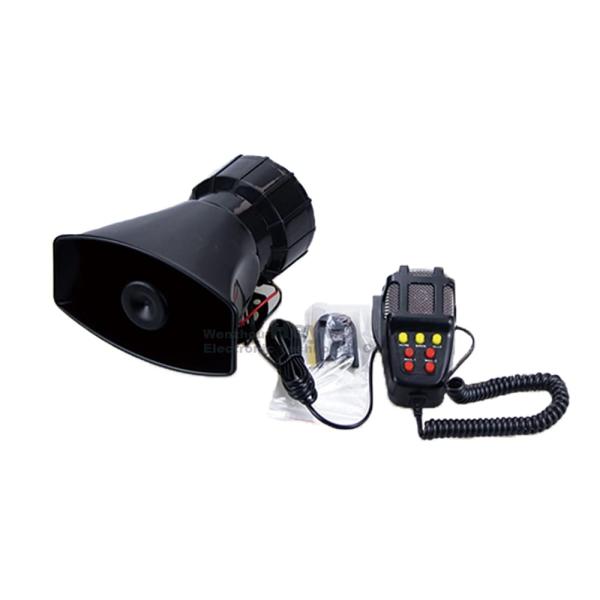 商品名: HEYVO 12V 7ピッチサイレン カーホーンサイレン/救急車/警察のサイレン/交通音音 PAスピーカーシステムアンプ マイク付き 車/トラック/オートバイ/モペットにユニバーサルに適しています (7トーン) HEYVO 12V...