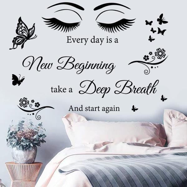 商品名:  Vinyl Wall Quotes Stickers Every Day is A New Beginning Inspirational Wall Art Sticker Positive Quotes Wall Decals...