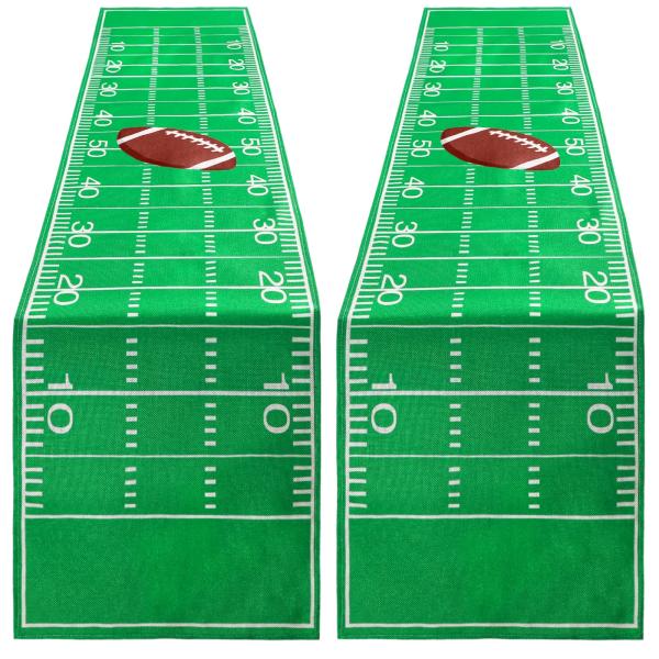 商品名:  Tegeme 2 Pieces Football Kitchen Table Runner Seasonal Fall Harvest Thanksgiving Kitchen Dining Table Decoration F...