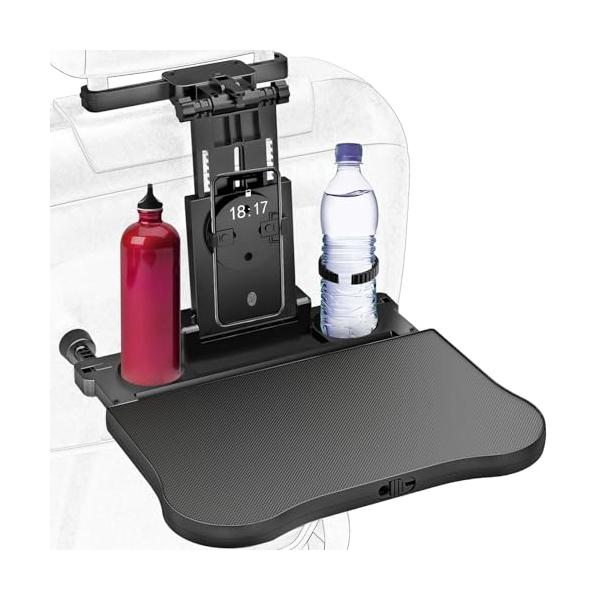 商品名: TOEOU カーシートトレイテーブル - 折りたたみ式 車 食事 フードトレイ テーブル 子供 乗客 ロードトリップ 後部座席 トラベルトレイ ダイニング 作業 ノートパソコンデスク 滑り止めパッド/電話/タブレットホルダー付き ...