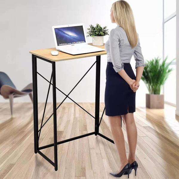商品名:  Folding Laptop Computer Desk, Standing Desk, 31in Small Desk for Sitting or Standing, No Need to Assembly, Suitabl...