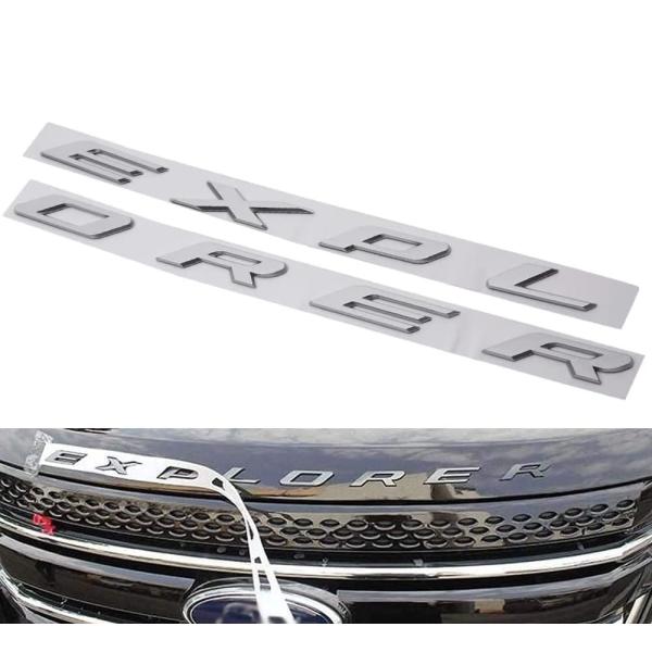 商品名:  Replacement for Ford Explorer Front Hood Emblem Badge New ABS 3D Letters fit 2011-2021 2022 Explorer Stickers (Mat...