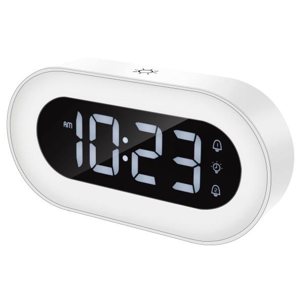 商品名:  everwood LED Digital Alarm Clock with Night Light, Dual Alarm, 0-100% Brightness Dimmer, Adjustable Alarm Volume, ...