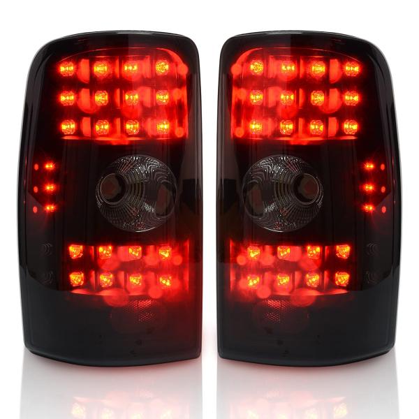 商品名: AUTOSAVER88 LEDテールライト 2001-2006 Chevy Suburban 02-06 Tahoeに対応 テールランプ GMC Yukon 2002-2006用 (スモークレンズ交換アセンブリは納屋のドアモデルに...