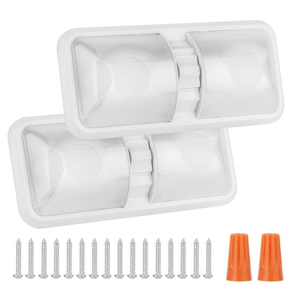 商品名:  RVZONE LED RV 12V LED Ceiling Double Dome Light Fixture | 1100 LM RV Interior Lighting for RV Trailer Camper Truck...