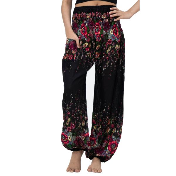 商品名:  B BANGKOK PANTS Harem Pants Women Boho Clothes with Pockets (Black Floral, One Size)ブランド: B BANGKOK PANTS商品サイズ: On...
