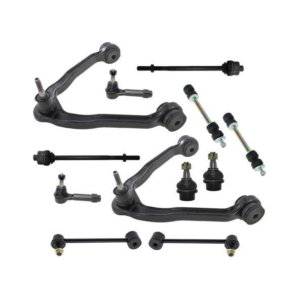 商品名:  PartsW - 12 Pc Steering &amp; Suspension Kit Upper Control Arm + Lower Ball Joints, Tie Rod Ends Outer Inner, Fron...