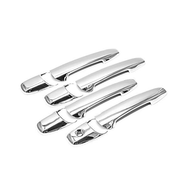 商品名:  eLoveQ Chrome Overlay Doors Handle Cover Compatible with Ford 2007-2010 Edge; 2006-2012 Fusion; 2005-2014 Mustangブ...