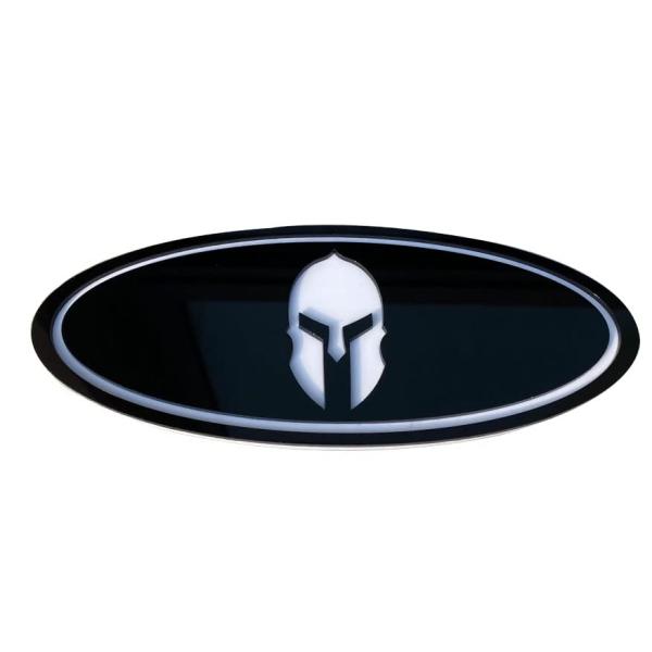 商品名:  Lavnox Custom Molon Labe Spartan Front Grille/ Rear Tailgate Emblem Badge Black White Compatible with Ford F150 F2...