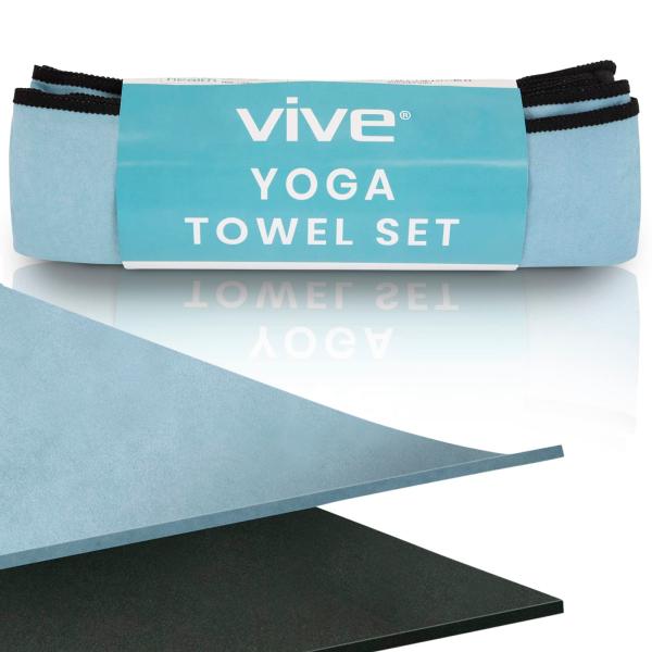 商品名:  Vive Non Slip Yoga Towel &amp; Hand Towel - Microfiber, Quick Drying, Washable, Lightweight - Non Slip Grip Hot Pi...