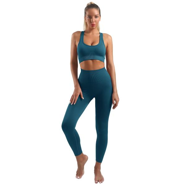 商品名:  Workout Sets for Women 2 Piece Yoga Outfits Set Tracksuits Sports Bra High Waist Legging Active Wear Athletic Set ...