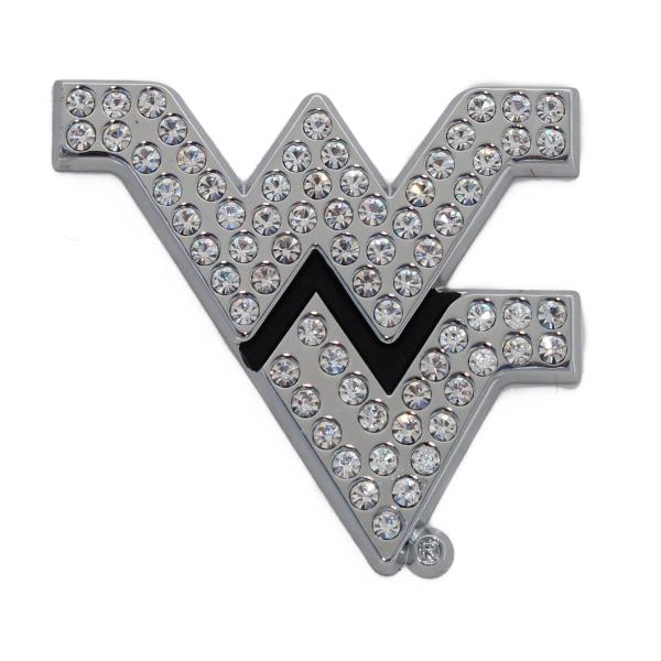 商品名: ウェストバージニア WVU マウンテニアーズ メタルオートエンブレム クリスタル付き West Virginia WVU Mountaineers Metal Auto Emblem with Crystalsブランド: AMG ...