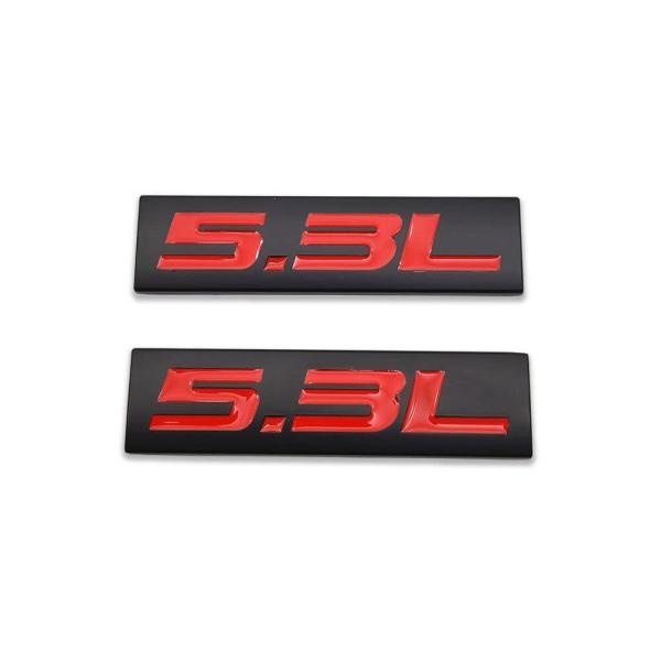 商品名:  2Pc Set Chrome 5.3L Engine Race Motor SWAP Emblem Badge Trunk Hood Door (Black Red)ブランド: Generic高さ: 12cm横幅: 8cm奥行:...
