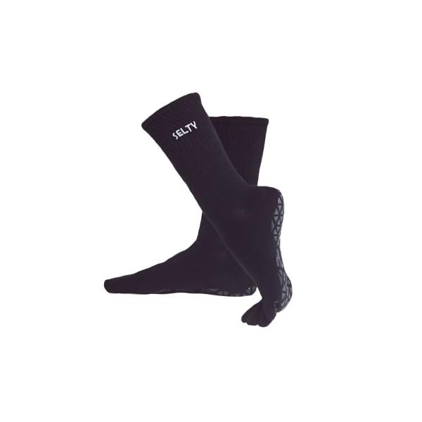 商品名:  SELTY Non Slip Crew Toe Socks for Women - Pilates, Yoga, Barre Socks with Grips (Black)ブランド: SELTY商品サイズ: 7-9高さ: 16...