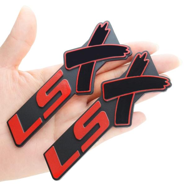 商品名:  dgea Chrome Red LSX Fender Emblem Decal Badge Nameplate Letter 3D Raised Strong Adhesive Fit for 1500 2500 3500 (R...