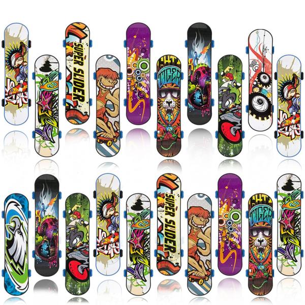商品名:  RONGYI Finger Skateboard Set, 20 Pieces Finger Skateboard Professional Mini Fingerboards Skatepark Game Keychain D...