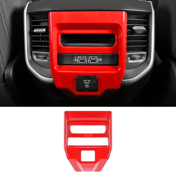 商品名:  SQQP Center Console Rear Air Condition Outlet Vent Covers Trim for 2018-2022 Dodge RAM 1500 (Red)ブランド: SQQP高さ: 26c...