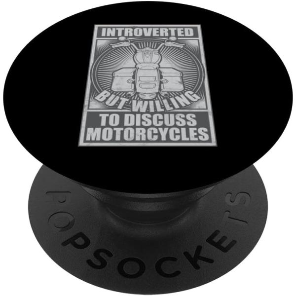 商品名Introverted But Willing To Discuss Motorcycles Ride Biker PopSockets Swappable PopGripブランド：Funny Introvert Discuss Ri...