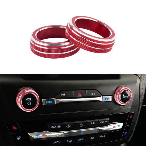 商品名:  YFRAUTO Knobs Covers for 2020 2021 2022 Ford Explorer Accessories Volume Tune Knobs Sport Red 2PCSブランド: YFRAUTO高さ:...