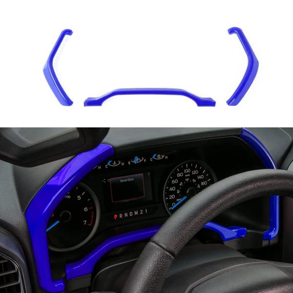 商品名:  Keptrim for F150 Blue Dashboard Center Console Dash Board Trim for 2015-2020 Ford F150, 2017-2020 F250 F350, 3pcsブ...