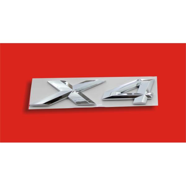 商品名:  QC Trunk Lid Genuine OEM Size Replacement for BMW 3D Emblem Badge Car Rear Number Letter Label Decal (X4, Aluminiu...