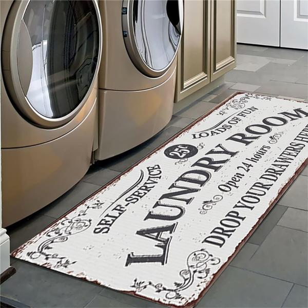 商品名:  convinced8 Laundry Room Mat - 47 x13in Laundry Room Rug Cushioned Anti Fatigue Anti-Slip Farmhouses Kitchen Floor ...