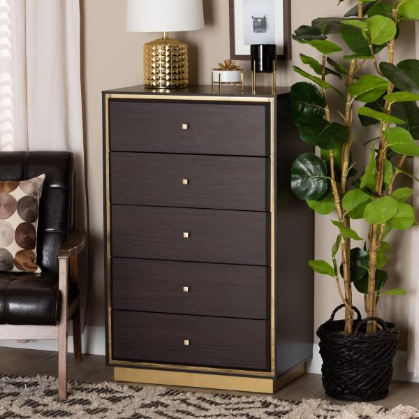 商品名:  Baxton Studio Cormac Chests, Dark Brown/Goldブランド: Baxton Studio高さ: 100cm横幅: 43cm奥行: 22cm重量: 39000g商品番号: 208-12141-...