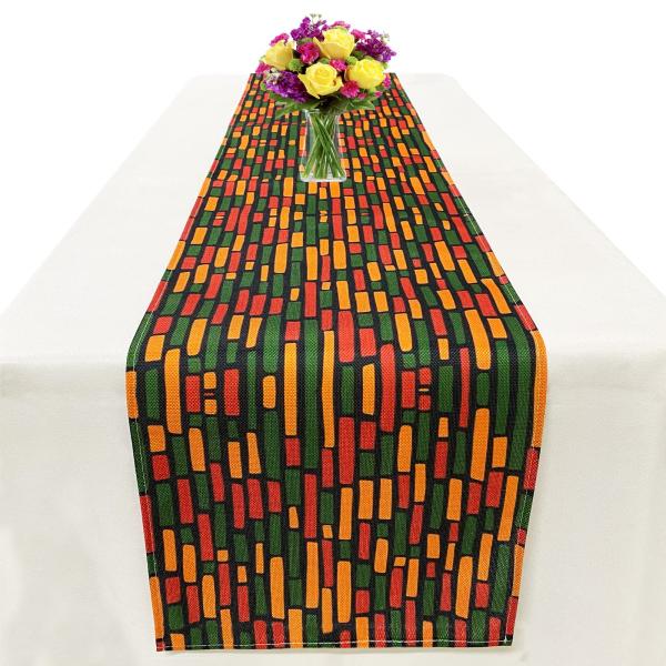 商品名: Juneteenth Table Runner 172cm - ブラック ヒストリー月間テーブルランナー - 家庭キッチンのダイニングルームデコレーション用赤と黄緑テーブルランナー - Juneteenth Party Suppl...