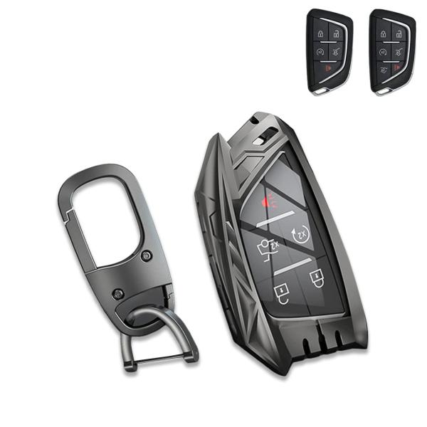 商品名:  JanneChou Zinc Alloy Smart Car Key Fob Case Cover Holder Fit for Cadillac Escalade CT4 CT5 2020-2022 5-Buttons 6-B...