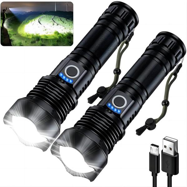 商品名:  MILAOSHU Rechargeable Flashlights 250,000 High Lumens, Super Bright 12 Hours Long Life LED Flashlight for Home, Em...