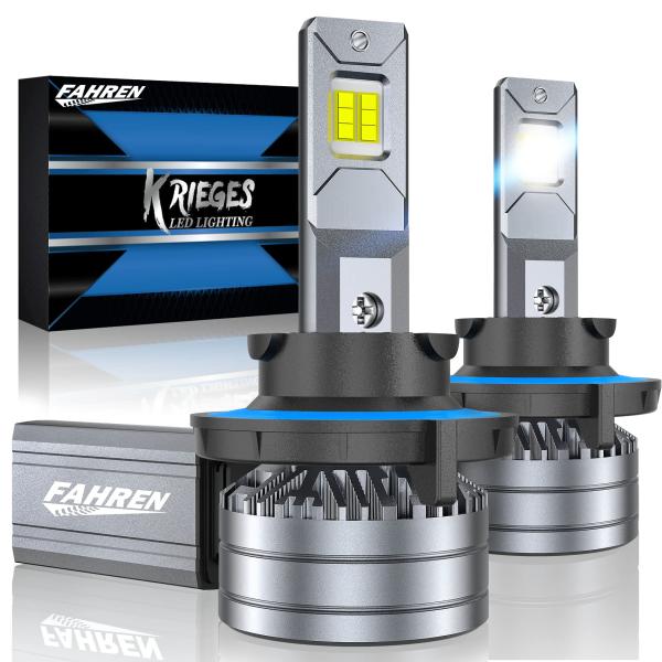 商品名: Krieges Fahren H13/9008 LEDヘッドライト電球 120W 20000LM 600%明るい LEDヘッドライト変換キット 6500K クールホワイト IP68 防水ハロゲン電球 交換用 クイックインストール ...