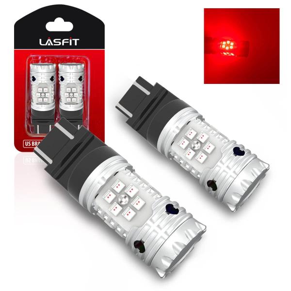 商品名: LASFIT WT21W/7W LED電球 WT21/7W ブレーキテールライト レッド 抵抗器内蔵 2022年 Maverick エラーフリー Canbus Ready (2パック) LASFIT WT21W/7W LED Bu...