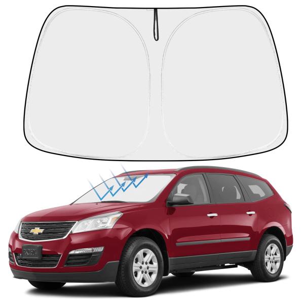 商品名:  Proadsy Front Windshield Sun Shade Foldable Sunshade Protector Custom Fit 2018-2024 Chevrolet Traverse LS, LT, RS,...