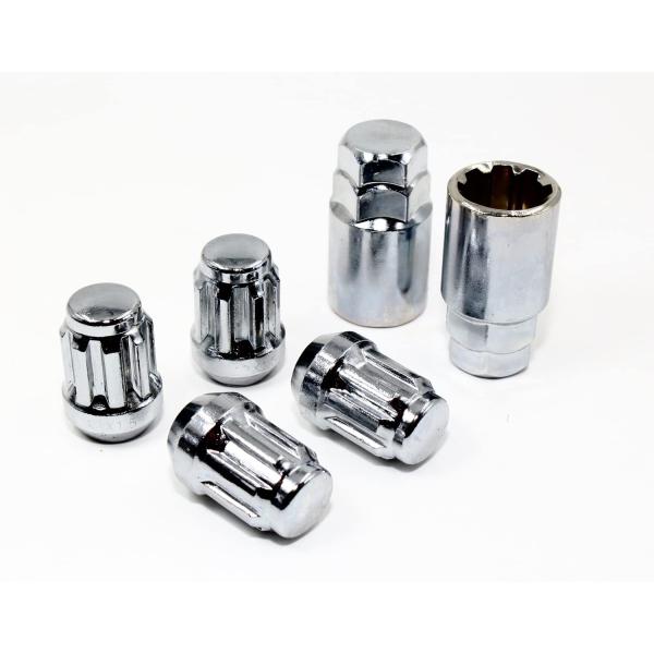 商品名:  Set of 4 12x1.5 Veritek Chrome Acorn Bulge Tuner Wheel Locks w/ 2 Keys for Toyota Scion Hyundai Kia Mazda Conical ...