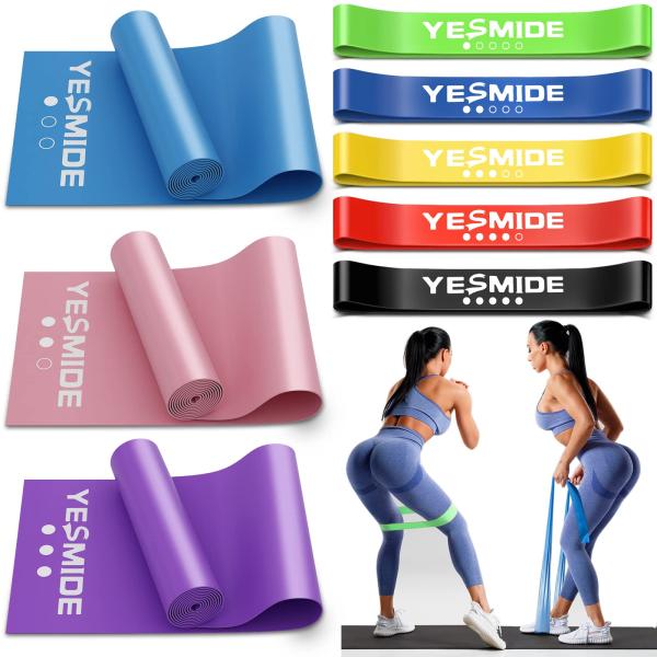 商品名: YESMIDE Resistance Bands for Working Out, 8 Pack Exercise Bands with 8 Resistance Levels, Booty Bands for Leg and B...