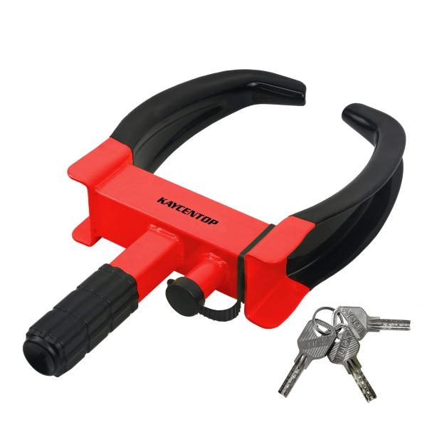 商品名:  KAYCENTOP Wheel Clamp Lock Tire Lock Anti Theft Lock Fit Most Vehicles Max 10" Tire Width and 7" Reach for Trailer...