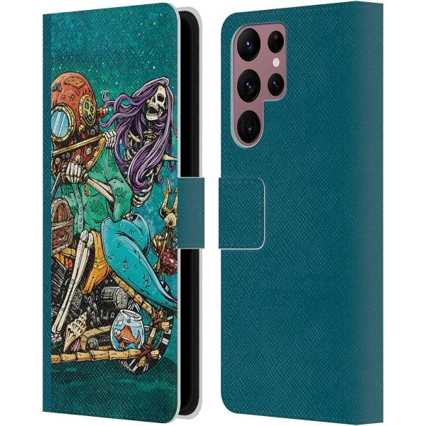 商品名Head Case Designs Officially Licensed David Lozeau Mermaid and Driver Motorcycle Colourful Art Leather Book Wallet Ca...