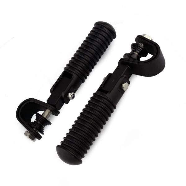 商品名: 1インチ (25.4mm) -1.25インチ (32mm) オートバイ ハイウェイ エンジン クラッシュバー ガード フットペグ クランプ フットレスト マウント レスト ラバー ハーレー チョッパー ボバー カスタム (マットブ...