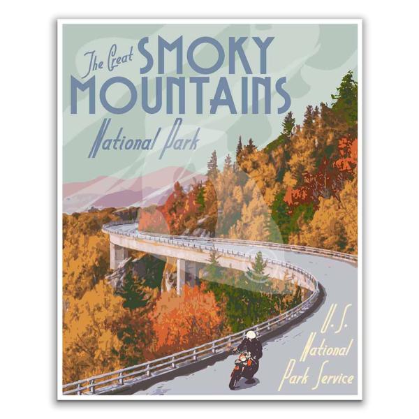商品名:  The Great Smoky Mountains National Park Poster, Smoky Mountains Print, Blue Ridge Mountains, Cades Cove Loop Motor...