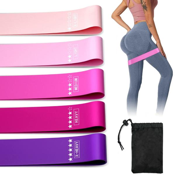 商品名:  Toolodge Resistance Bands for Working Out, 5 Sets of Non Slip Booty Band for Women, Exercise Leg Bands, Mini Bands...