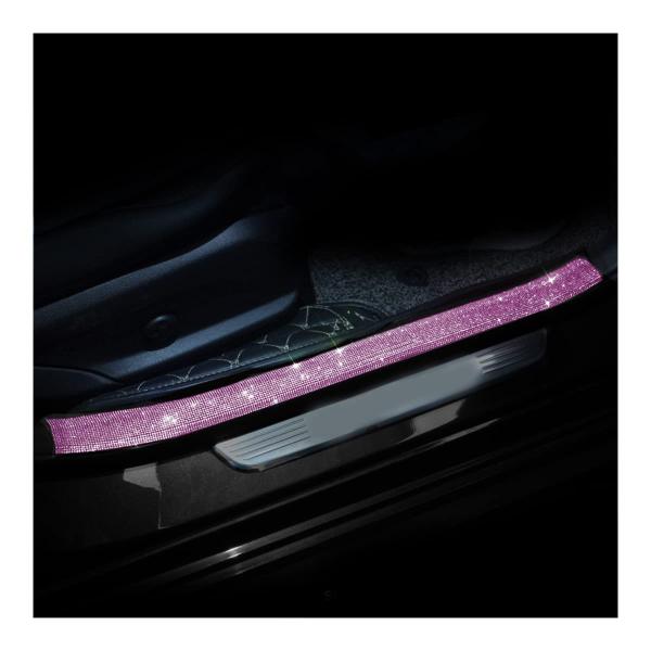 商品名: 2個 カードアエッジエントリーガード、2.8x17.8 ブリン衝突防止粘着ステッカー/プロテクターストリップ 車のドアシル、リアバンパー、ほとんどの車、SUV、自動車アクセサリー、女性用(ブラック/ピンク) 2PCS Car Do...