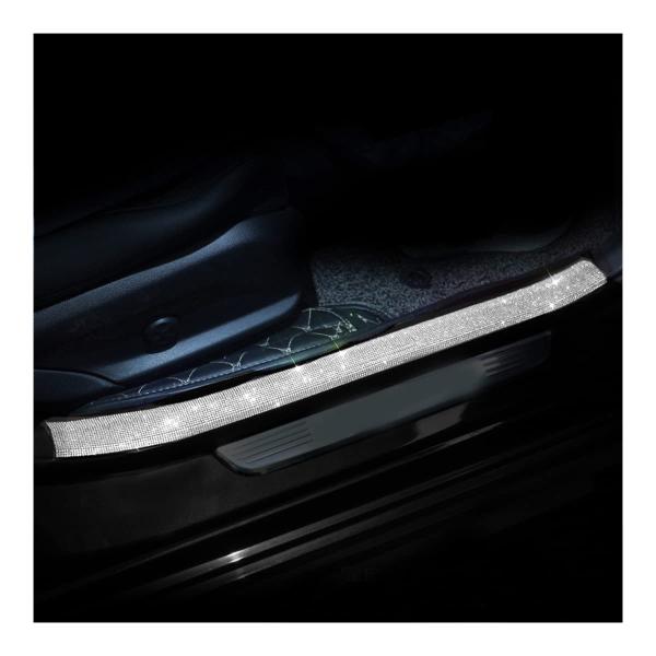 商品名: 2個 カードアエッジエントリーガード、2.8x17.8 ブリン衝突防止粘着ステッカー/プロテクターストリップ 車のドアシル、リアバンパー、ほとんどの車、SUV、自動車アクセサリー、女性用(ブラック/ホワイト) 2PCS Car D...