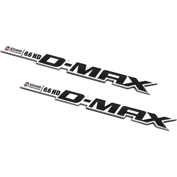 商品名2pcs Duramax DMAX Allison 6.6HD Emblems 3D Badge Decal Stickers Repacement for for Silverado 2500HD 3500HD (Chrome Bl...