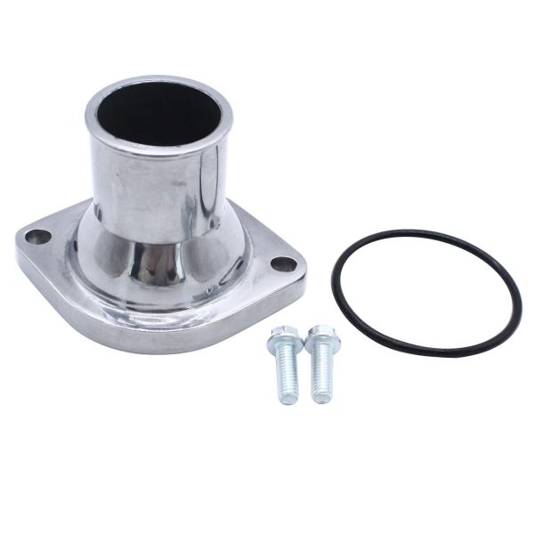 商品名: SHLPDFM シボレーポリッシュアルミニウムストレートアップウォーターネックサーモスタットハウジング Ls1、Ls2、Ls3、Ls7、Ls9、Ls9、Lsa、L76、L92シボレー(gm)エンジンと互換性がある1セット 1 SE...