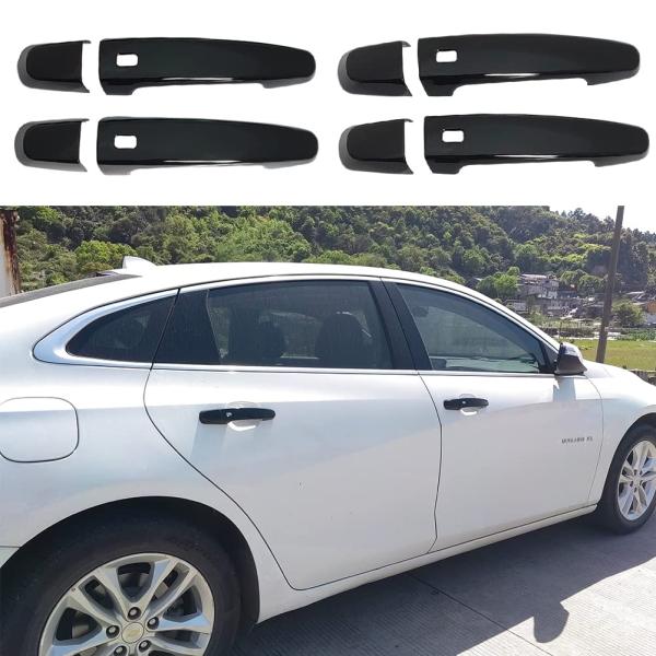商品名:  AOKIO Glossy Black Exterior Door Handle Cover Trim for Chevy Malibu 2016-2023 or Equinox 2018-2023 or Traverse 201...
