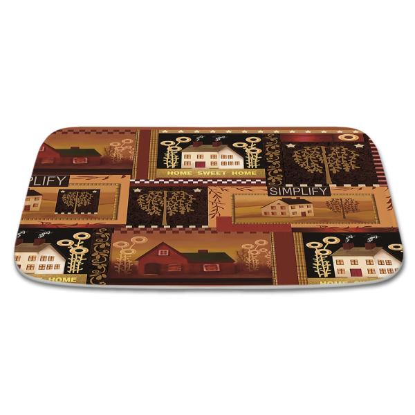 商品名: Faith Hope Love Simplify Primitive Country Sweet Home コーラルベルベット バスラグ 滑り止めシャワーマット バスルーム装飾セット ドアラグ ゴム裏地 吸収性 キッチンフロアカー...