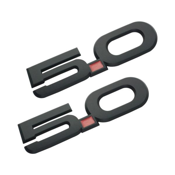 商品名: 2パック 5.0 エンブレム 3D 左 右 フェンダーバッジ デカール ステッカー 交換用 2015-2020 マスタング (マットブラックレッド) 2Pack 5.0 Emblem 3D Left Right Fender Ba...