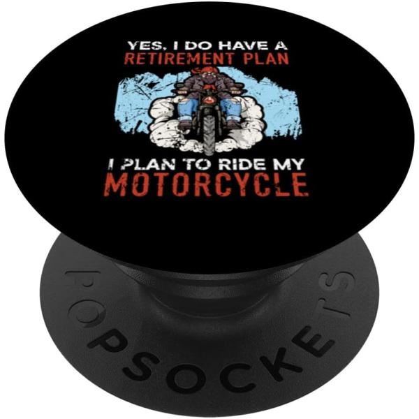 商品名I Plan To Ride My Motorcycle Retirement Plan Motorcycling PopSockets Swappable PopGripブランド：Motorcycle Motorsport SteM...